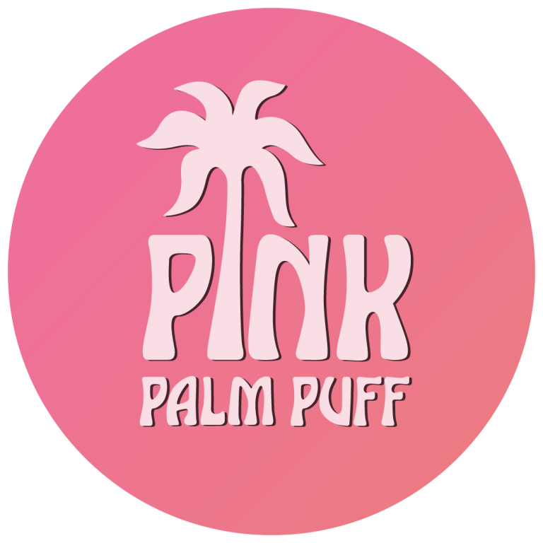Pink Palm Puff Logo PNG (Free Download)